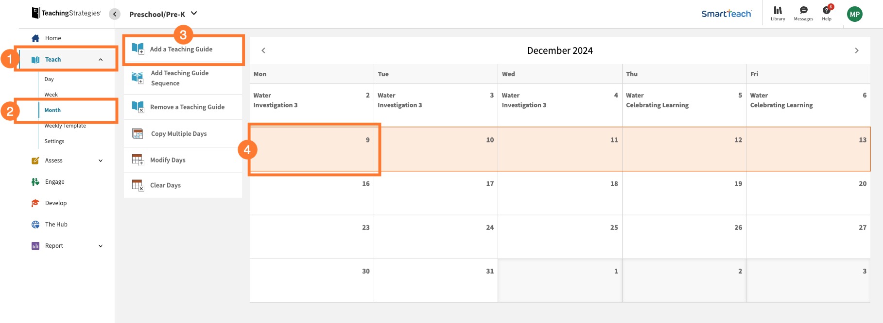 Adding Teaching Guides to Your Planning Calendar