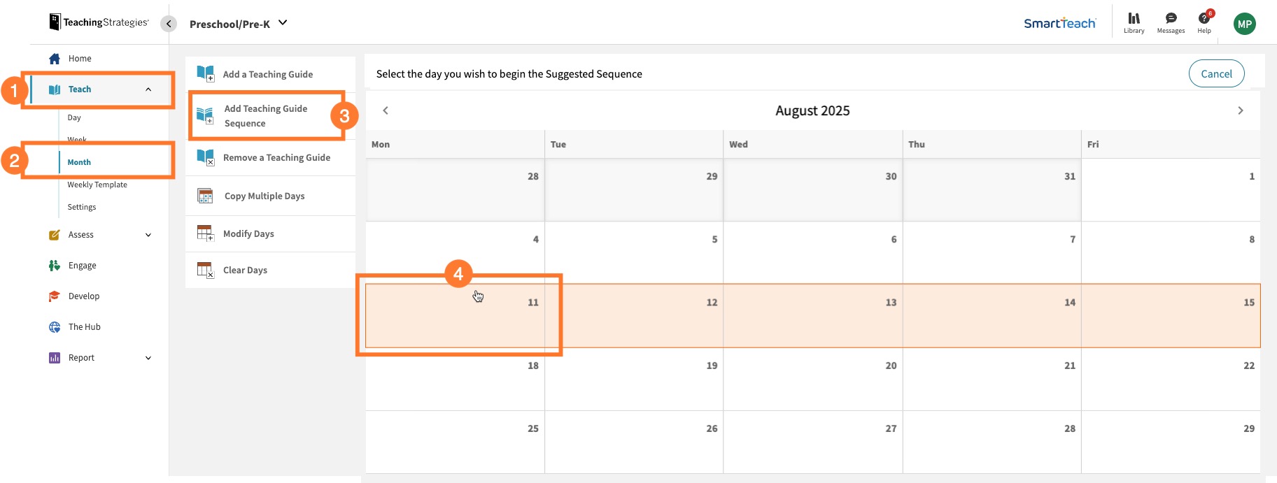 Adding Teaching Guides to Your Planning Calendar