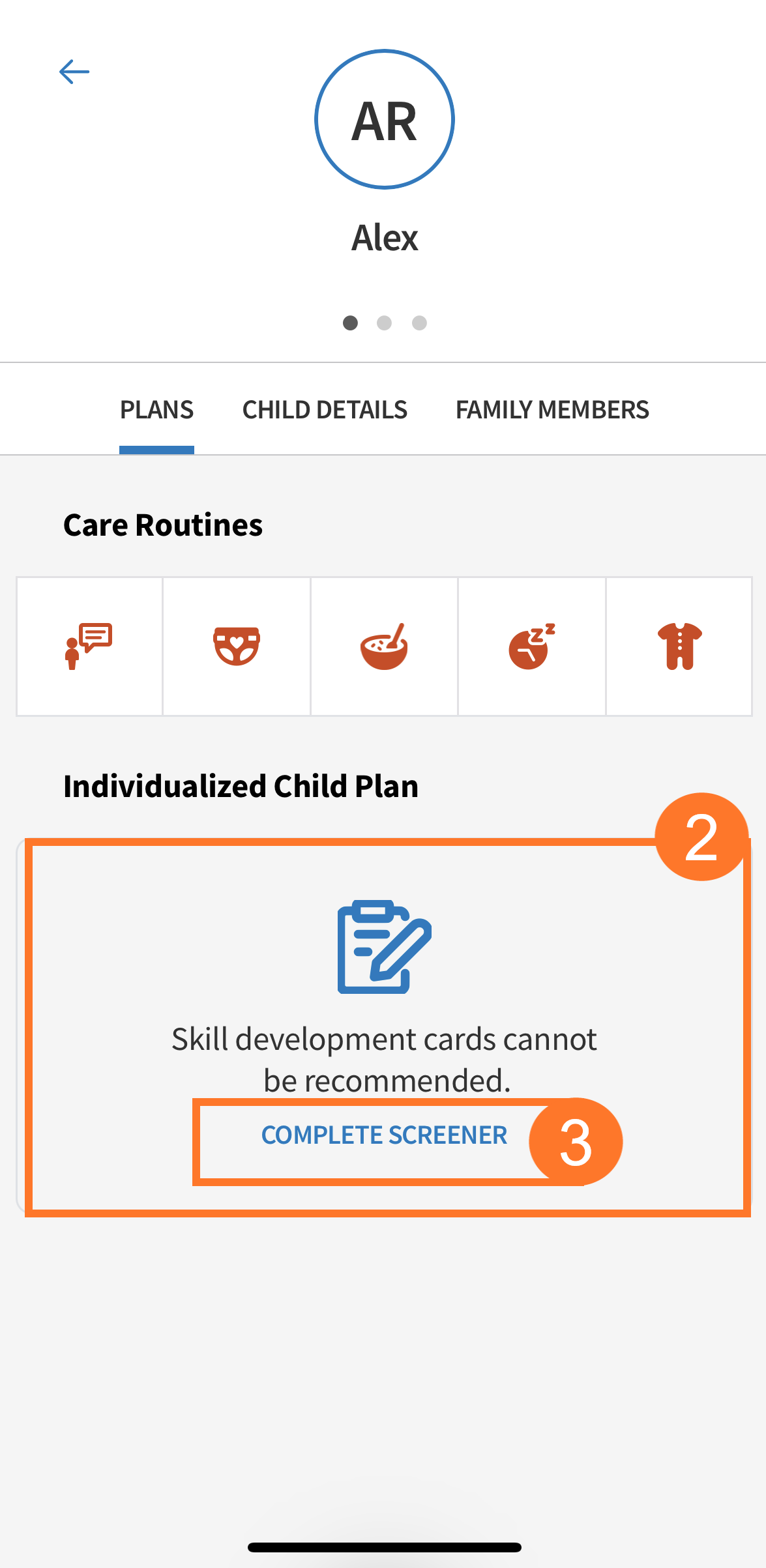 How are Skill Development Cards populated on the Individualized Child Plan?