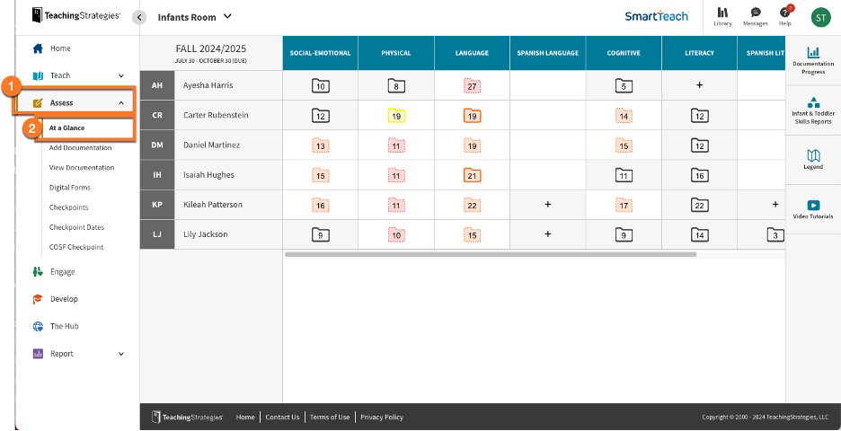 Using the Assessment At-a-Glance Dashboard