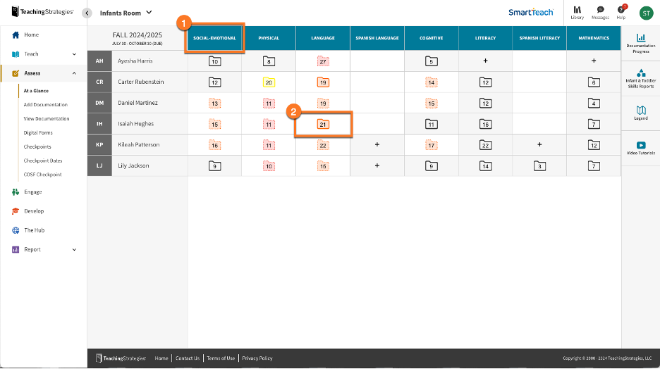 Using the Assessment At-a-Glance Dashboard