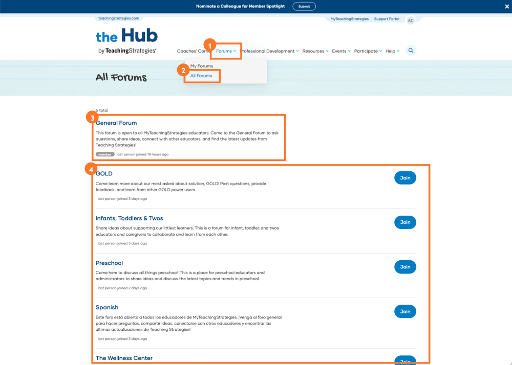 What do I have access to in The Hub with the Teacher Membership?