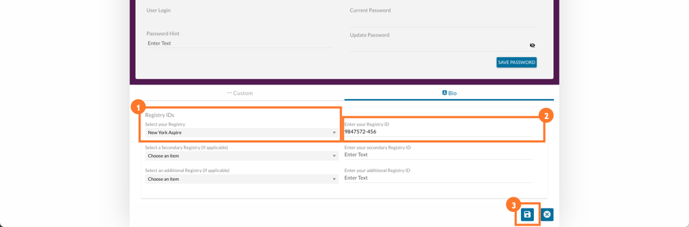 Adding Your State Registry ID to Your Quorum Profile