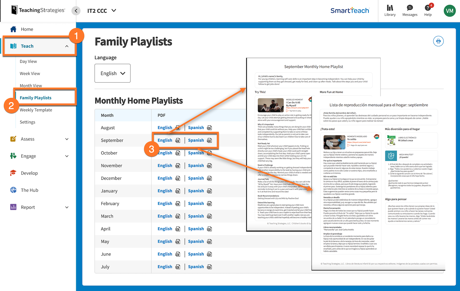 View Monthly Family Playlists