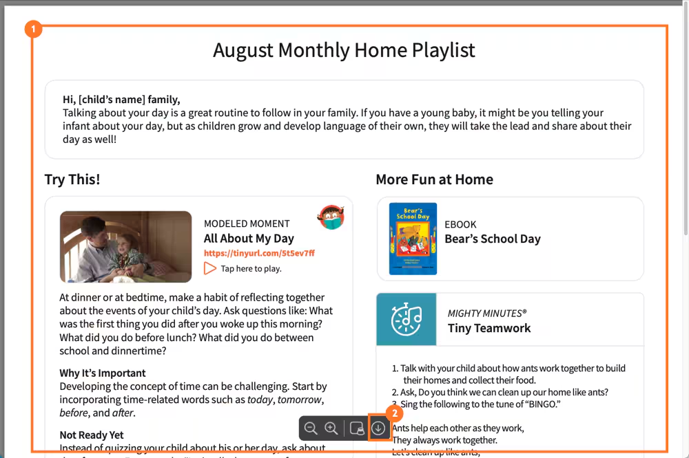 View Monthly Family Playlists