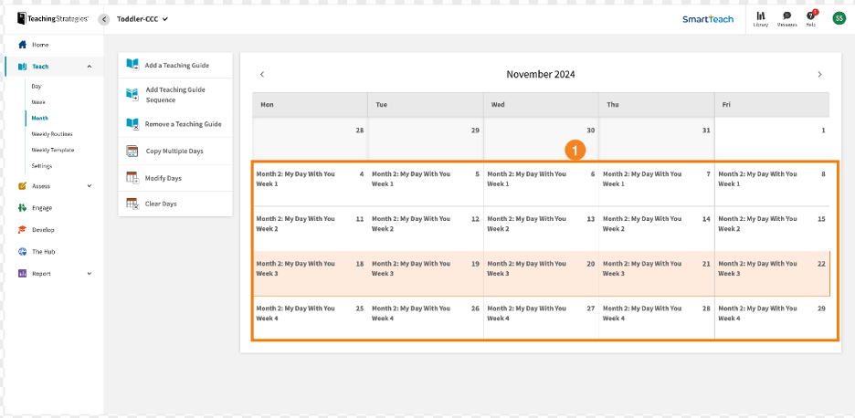 Adding Teaching Guides to Your Planning Calendar