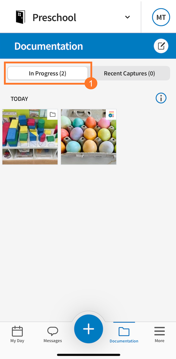 What does “In Progress” mean for documentation on the SmartTeach® Mobile App?