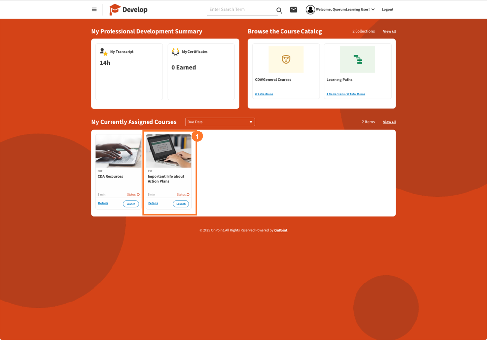 Quorum: What is An Action Plan?