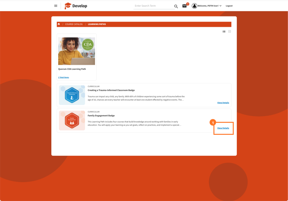 Completing Learning Paths in Quorum