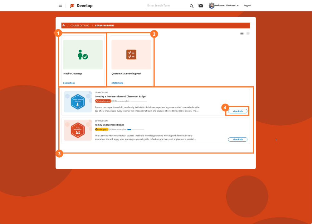 Completing Learning Paths in Quorum