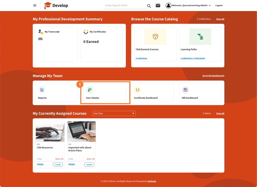How Can an Administrator View a Staff Member's Quorum Transcript?