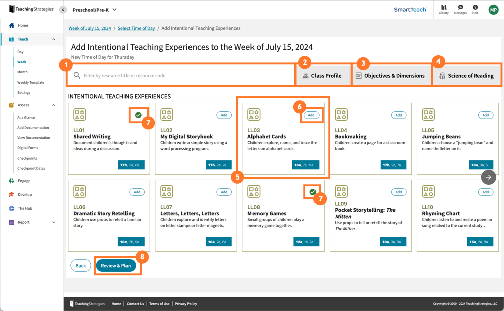 Planning for Intentional Teaching Experiences