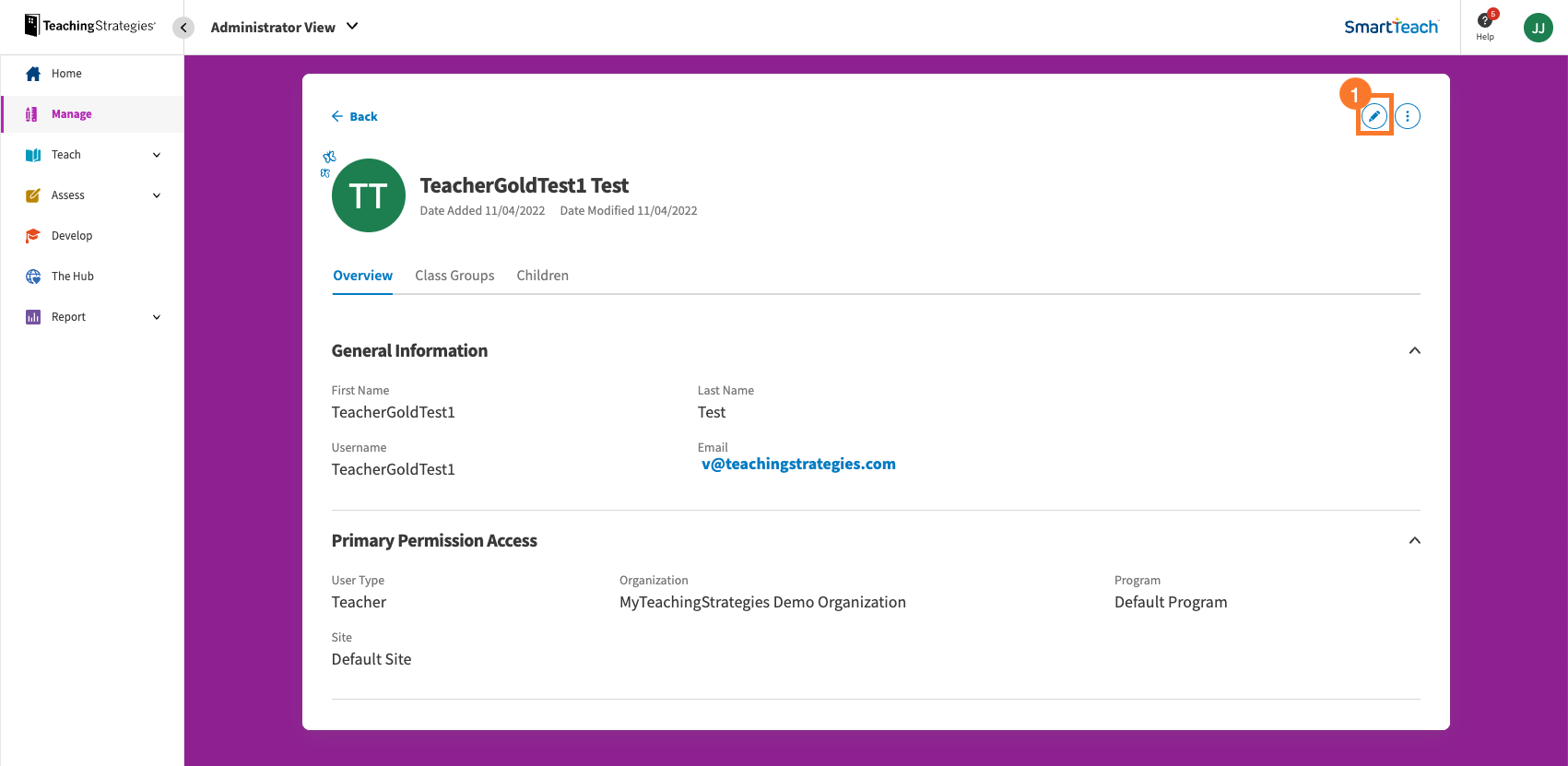 Managing Users in SmartTeach