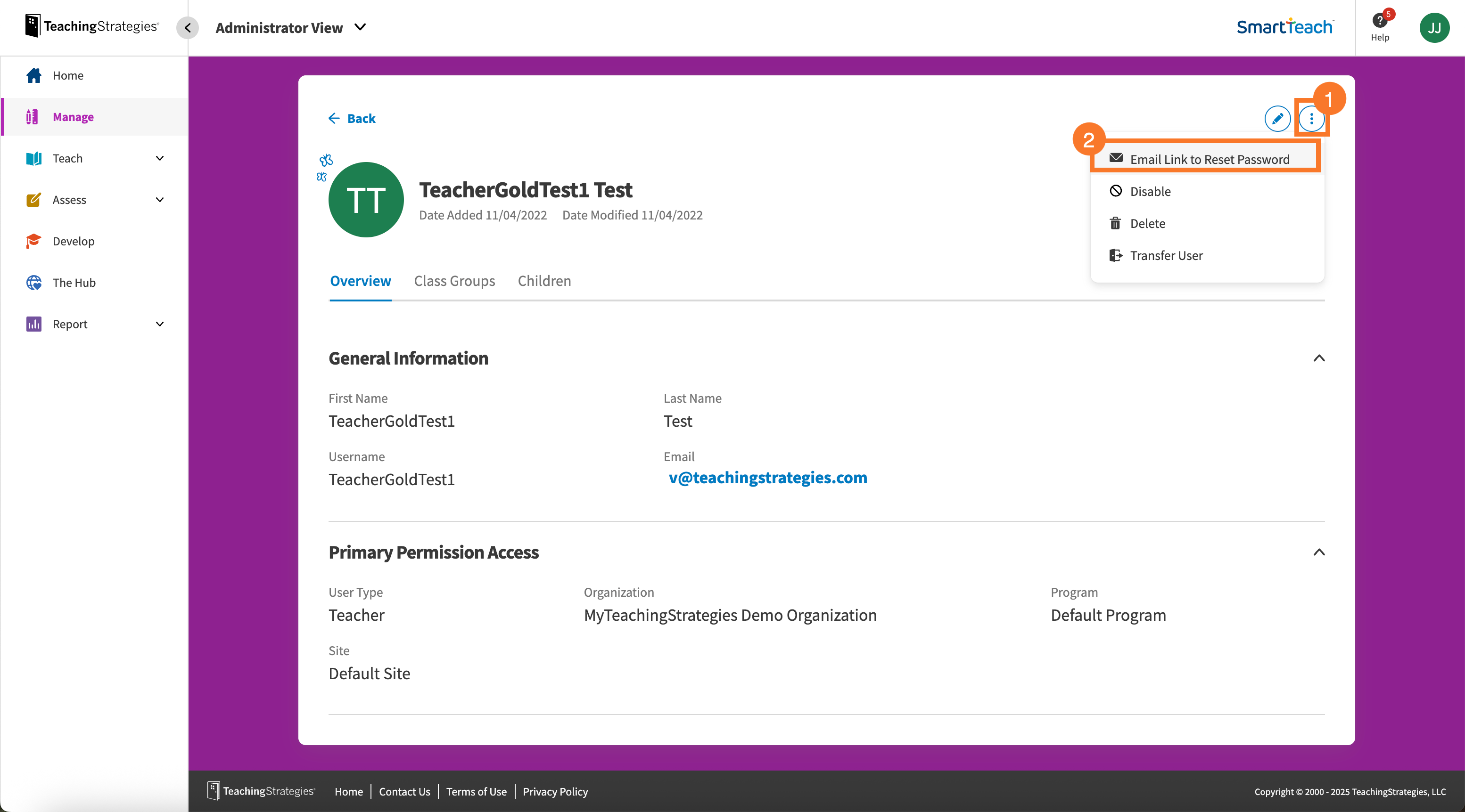 Managing Users in SmartTeach
