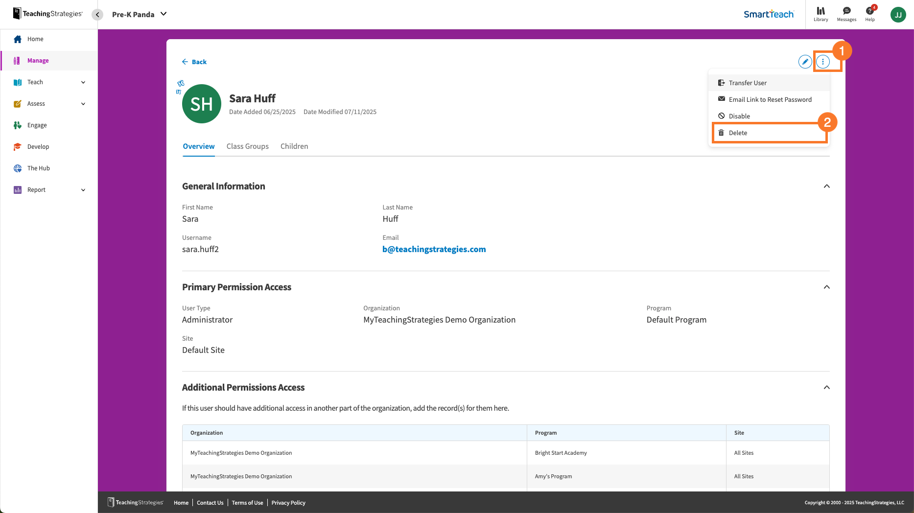 Managing Users in SmartTeach