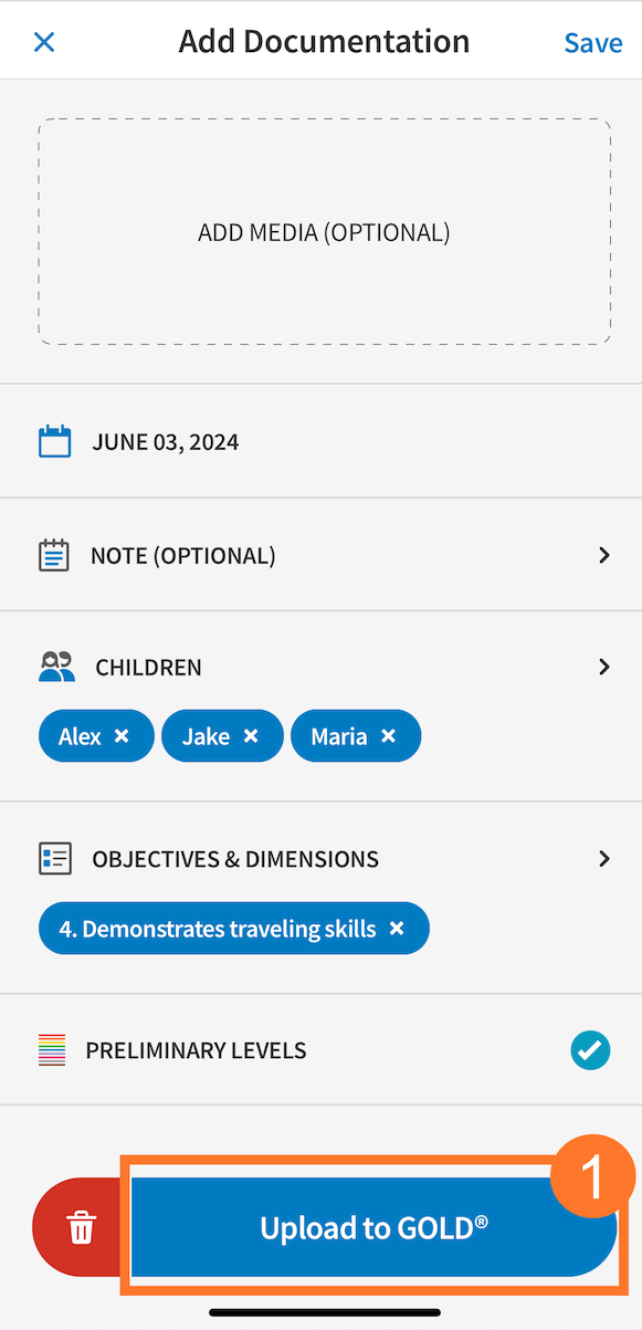 How do I Individualize Documentation for students in my Caseload on the SmartTeach® mobile app?